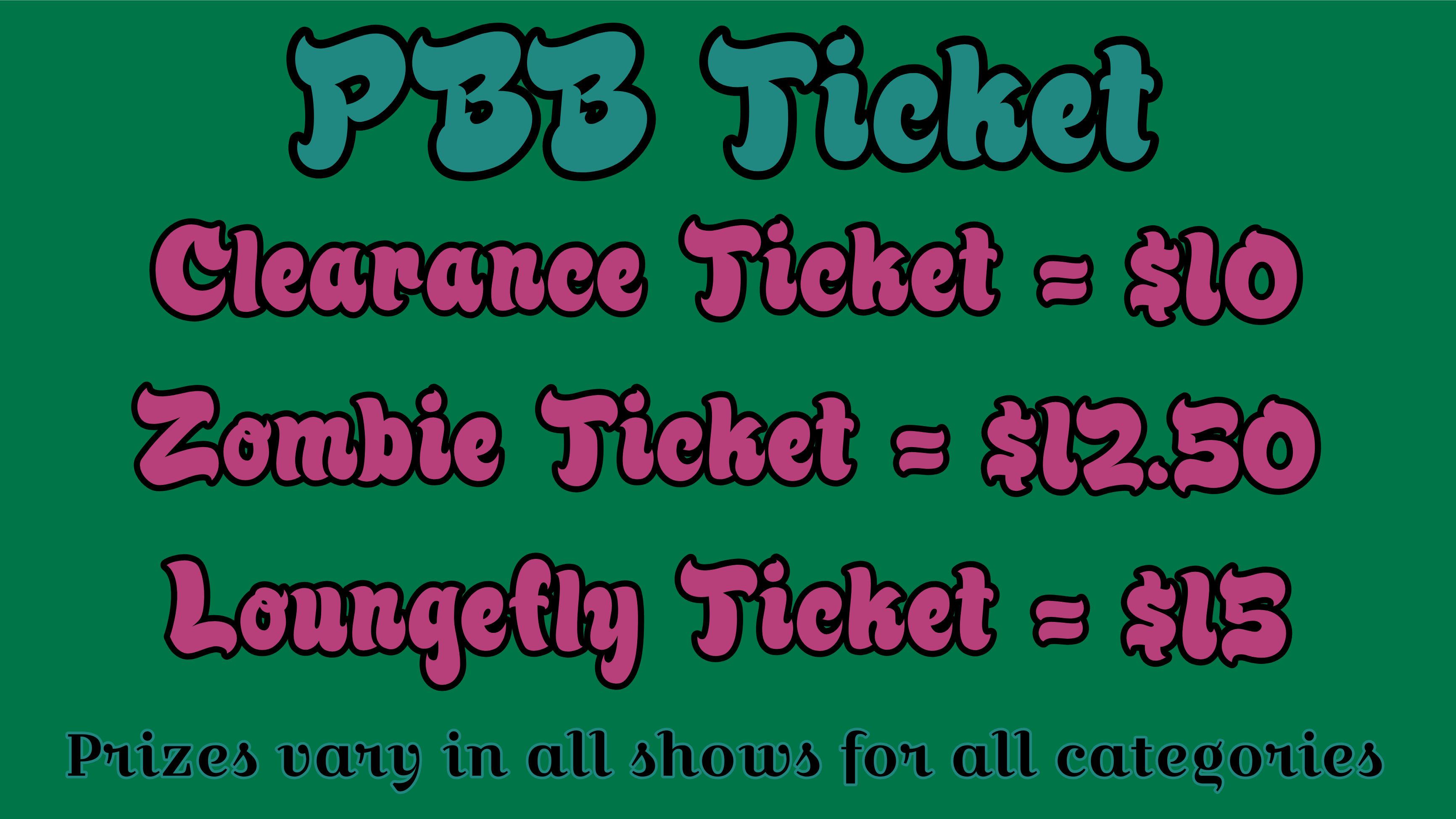 Prize Tickets – Pretty by the Bay Boutique